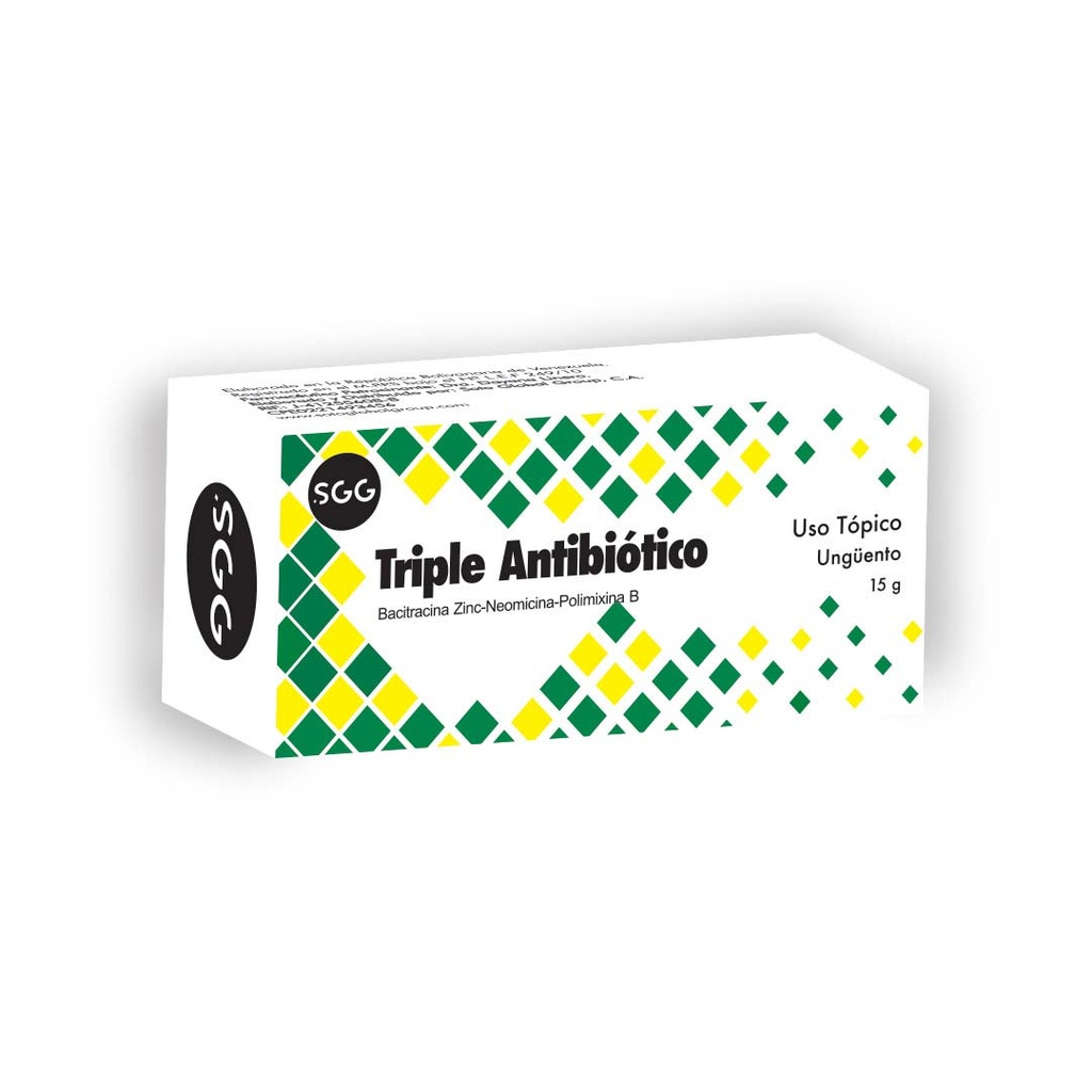 TRIPLE ANTIBIOTICO SGG 15G | Tu Farmacia Actual