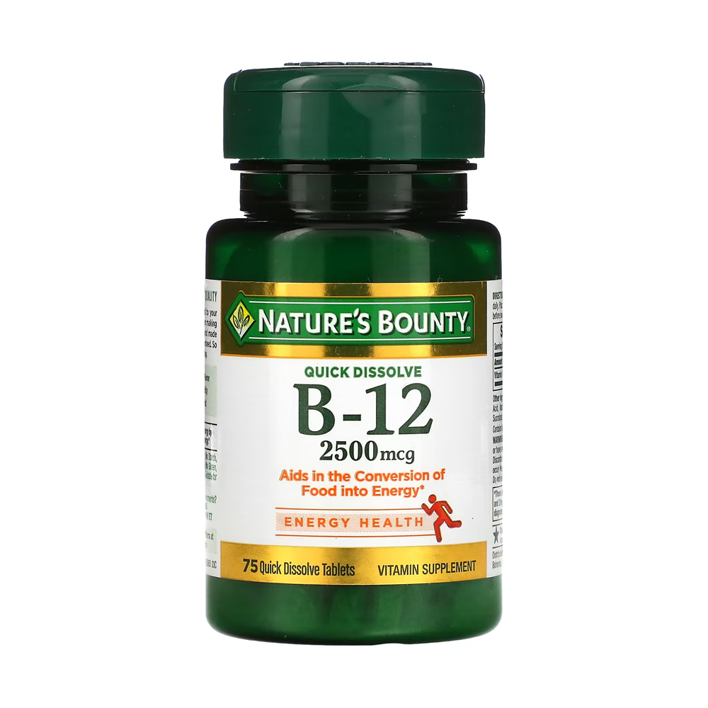 VITAMINA B12 2500MG NATURES BOUNTY | Tu Farmacia Actual