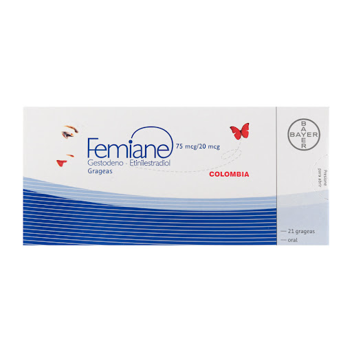 FEMIANE 75mcg GESTODENO 20MCG ETINILESTRADIOL 21 GRAGEAS | Tu Farmacia Actual