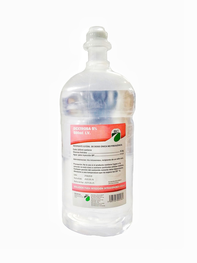 SOLUCION DEXTROSA 5% 500ML | Tu Farmacia Actual