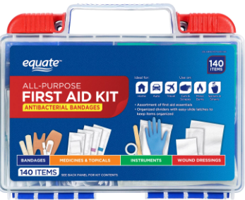 FIRST AID KIT 140 PIECES - EQUATE | Tu Farmacia Actual