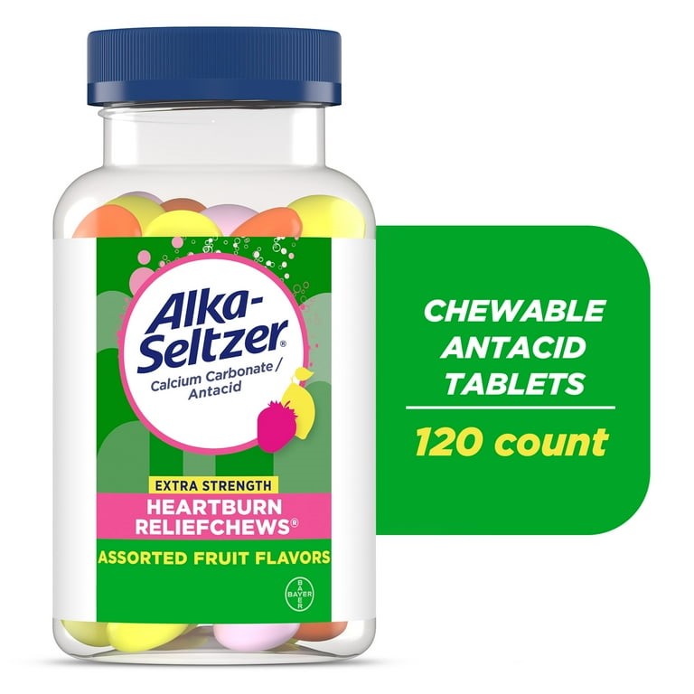 ALKA SELTZER HEARTBURN RELIEFCHEWS 120 CHEWABLE TABS | Tu Farmacia Actual